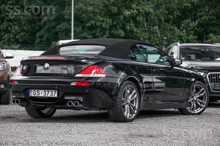 Black BMW 645 2004 in Riga, with an engine capacity of 4.40 L and mileage of 115 thousand km for 10990 €, photo 5 on AUTOMOTO.COM.LV