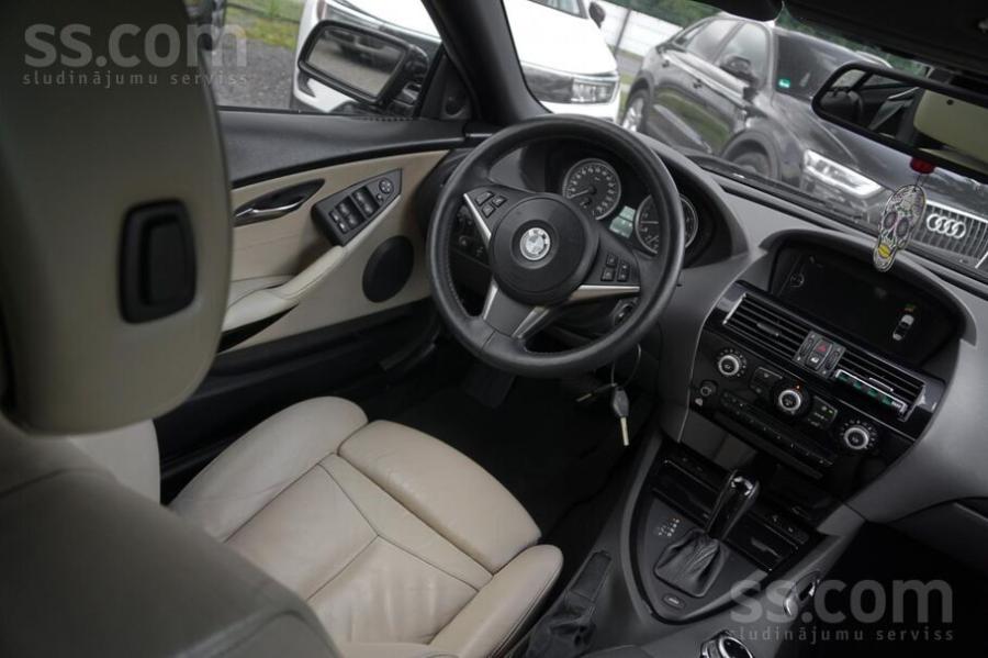Black BMW 645 2004 in Riga, with an engine capacity of 4.40 L and mileage of 115 thousand km for 10990 €, photo 8 on AUTOMOTO.COM.LV