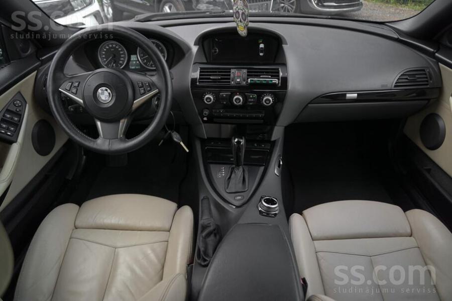 Black BMW 645 2004 in Riga, with an engine capacity of 4.40 L and mileage of 115 thousand km for 10990 €, photo 9 on AUTOMOTO.COM.LV