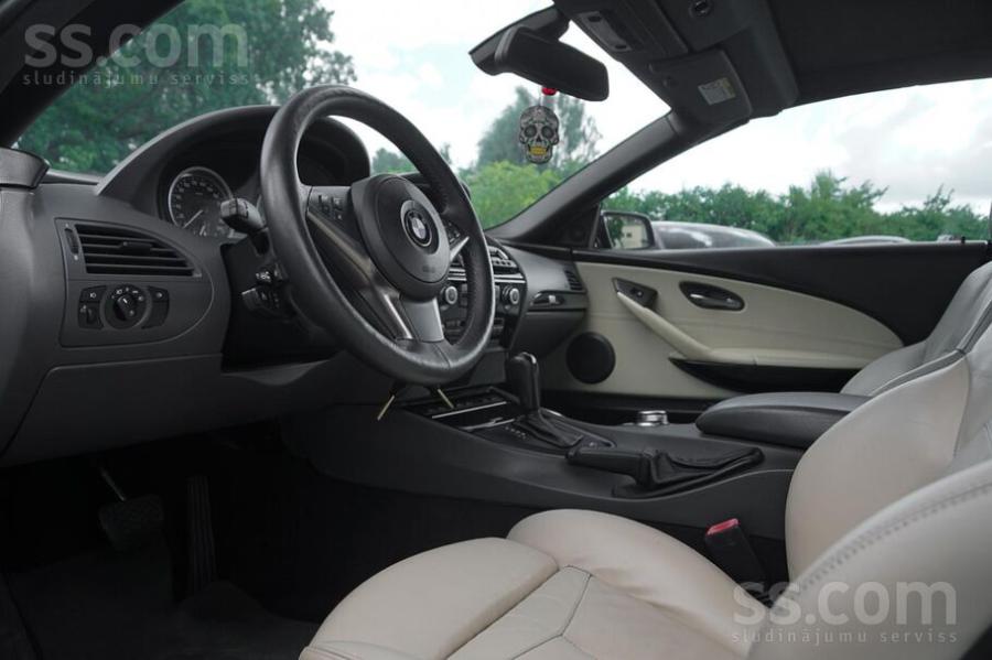 Black BMW 645 2004 in Riga, with an engine capacity of 4.40 L and mileage of 115 thousand km for 10990 €, photo 11 on AUTOMOTO.COM.LV