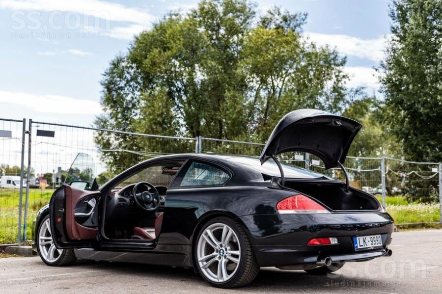 Black BMW 645 2003 in Riga, with an engine capacity of 4.40 L and mileage of 167 thousand km for 14990 €, photo 10 on AUTOMOTO.COM.LV