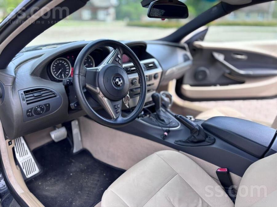 Black BMW 645 2003 in Riga, with an engine capacity of 4.40 L and mileage of 90 thousand km for 12000 €, photo 5 on AUTOMOTO.COM.LV