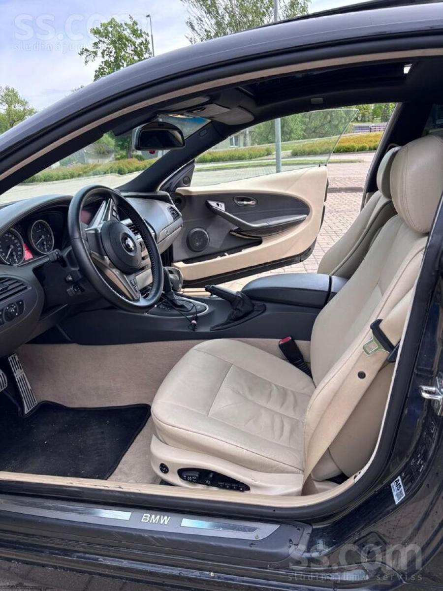 Black BMW 645 2003 in Riga, with an engine capacity of 4.40 L and mileage of 90 thousand km for 12000 €, photo 12 on AUTOMOTO.COM.LV