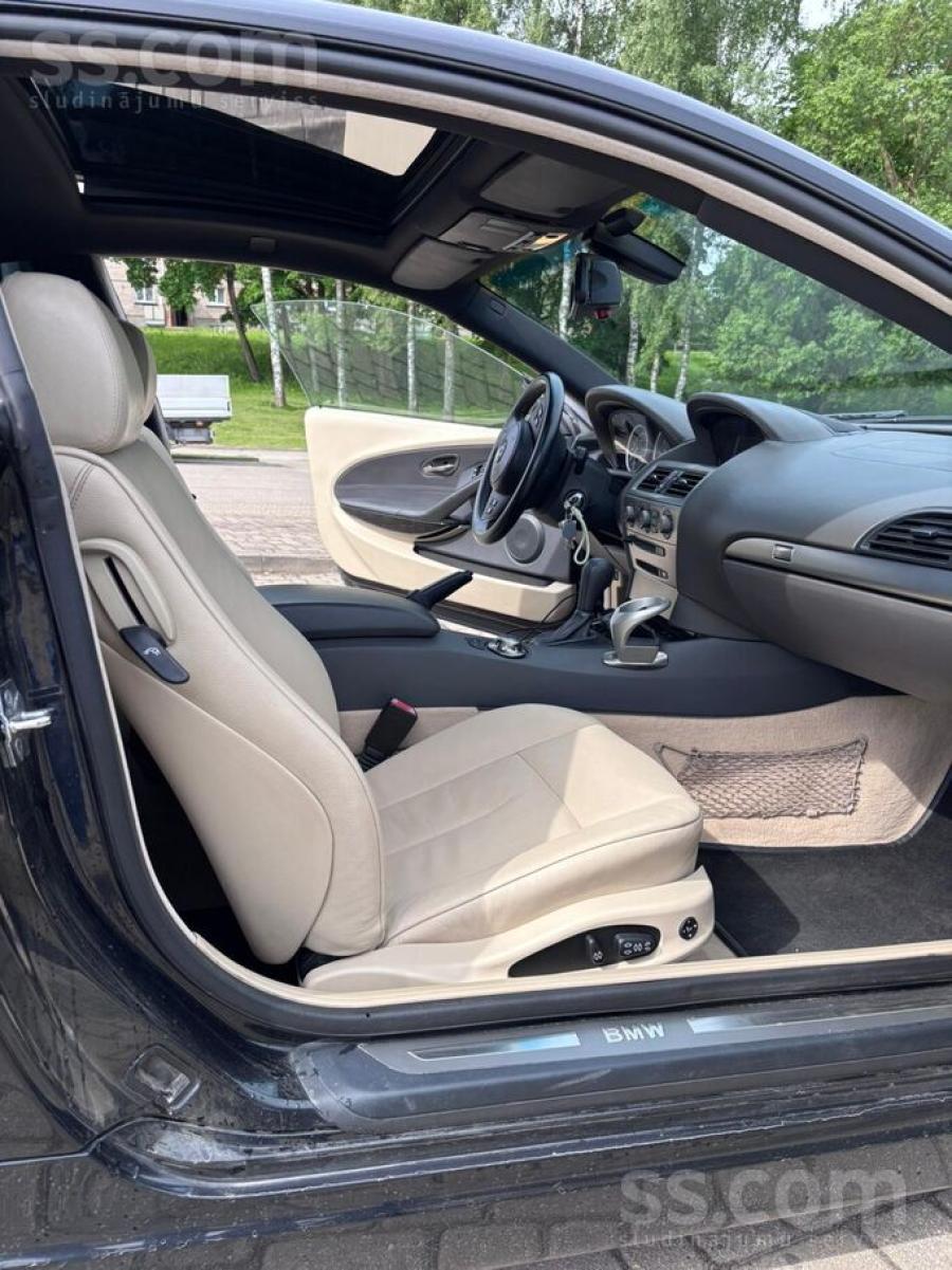 Black BMW 645 2003 in Riga, with an engine capacity of 4.40 L and mileage of 90 thousand km for 12000 €, photo 13 on AUTOMOTO.COM.LV