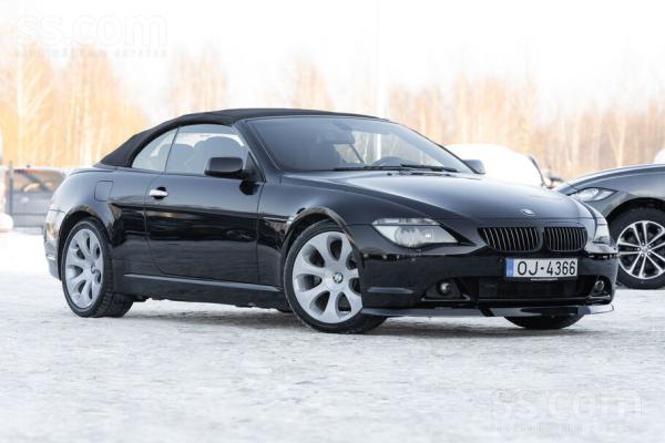 Black BMW 645 2004 in Jelgava, with an engine capacity of 4.40 L and mileage of 48 thousand km for 14800 €, photo 1 on AUTOMOTO.COM.LV