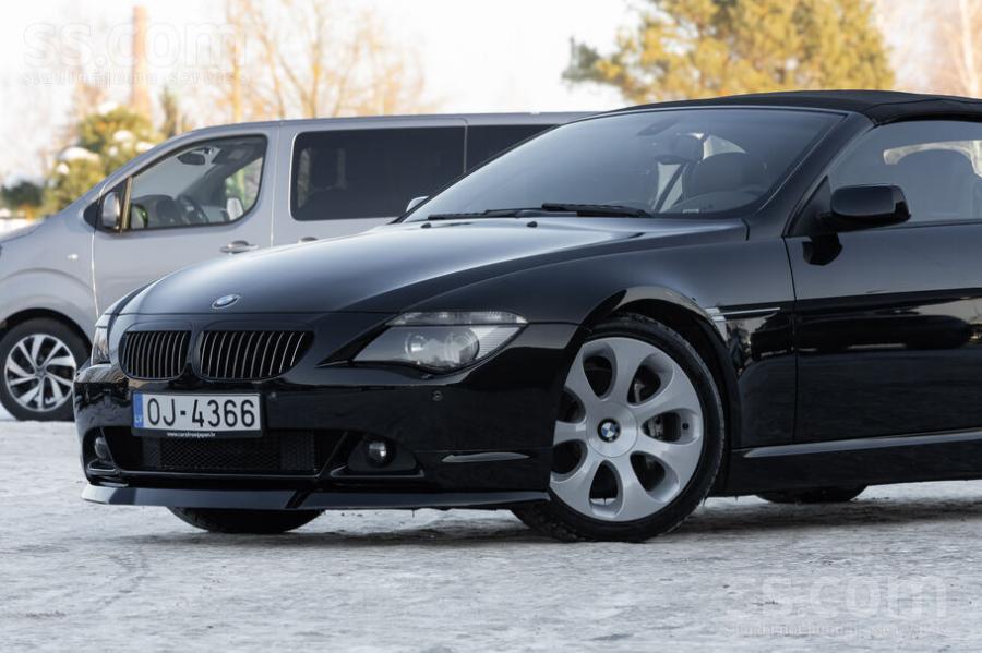 Black BMW 645 2004 in Jelgava, with an engine capacity of 4.40 L and mileage of 48 thousand km for 14800 €, photo 2 on AUTOMOTO.COM.LV
