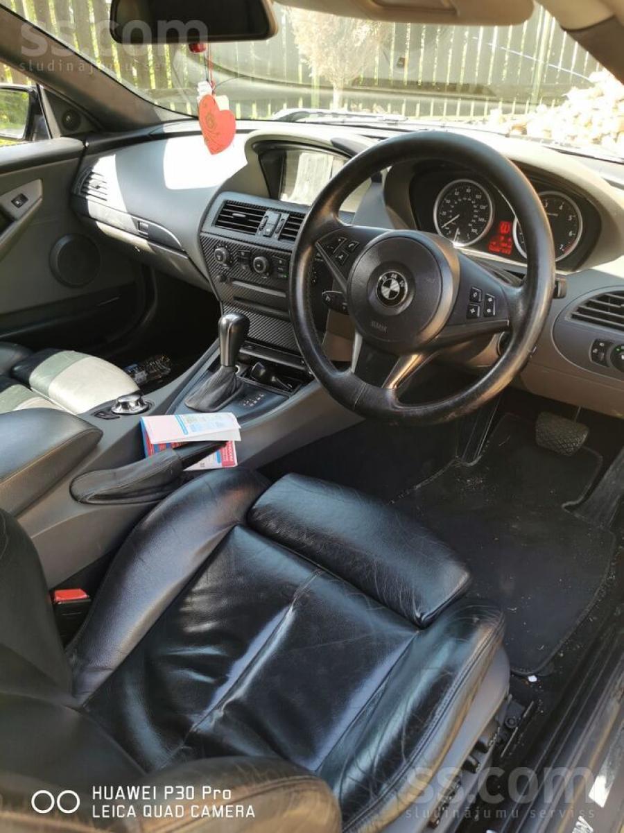 Black BMW 645 2004 in Riga, with an engine capacity of 4.40 L and mileage of 280 thousand km for 3000 €, photo 11 on AUTOMOTO.COM.LV