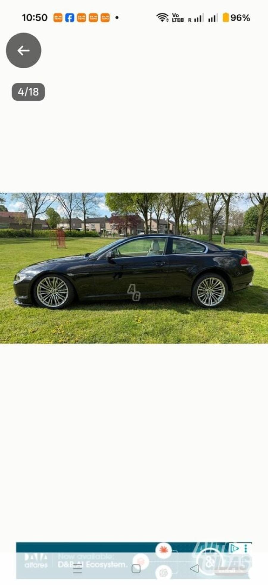BMW 645 2005 Kauņa, ar dzinēja tilpumu 4.40 L un nobraukumu 230 tūkst. km par 8499 €, foto 10 vietnē AUTOMOTO.COM.LV