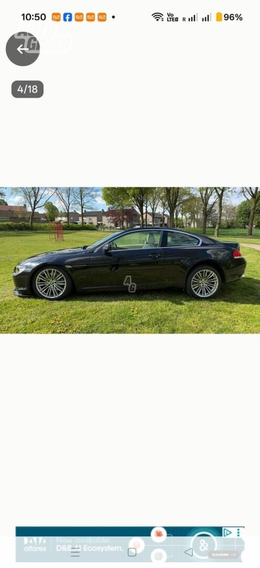 BMW 645 2005 Kauņa, ar dzinēja tilpumu 4.40 L un nobraukumu 230 tūkst. km par 8499 €, foto 11 vietnē AUTOMOTO.COM.LV