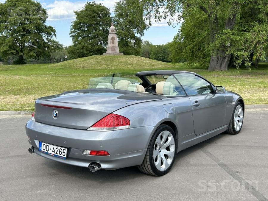 Grey BMW 645 2004 in Riga, with an engine capacity of 4.40 L and mileage of 0 thousand km for 7990 €, photo 12 on AUTOMOTO.COM.LV