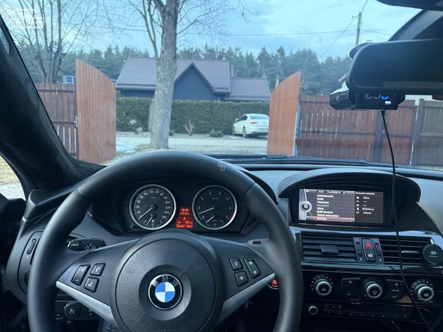 Black BMW 650 2007 in Vilnius, with an engine capacity of 4.80 L and mileage of 201 thousand km for 8200 €, photo 21 on AUTOMOTO.COM.LV
