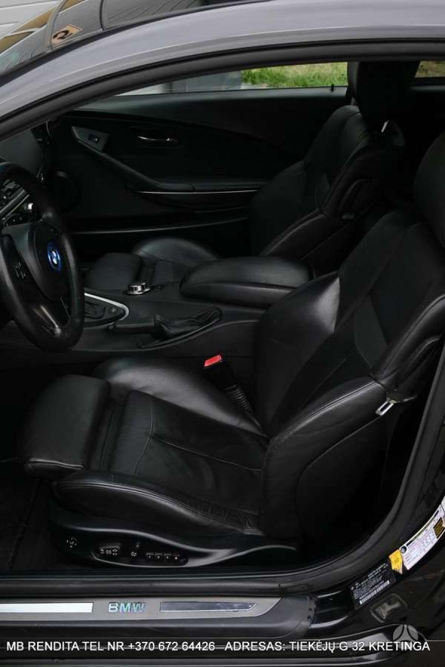 Black BMW 650 2007 in Kretinga, with an engine capacity of 4.80 L and mileage of 199 thousand km for 8499 €, photo 17 on AUTOMOTO.COM.LV