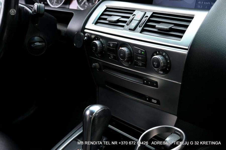 Black BMW 650 2007 in Kretinga, with an engine capacity of 4.80 L and mileage of 199 thousand km for 8499 €, photo 22 on AUTOMOTO.COM.LV