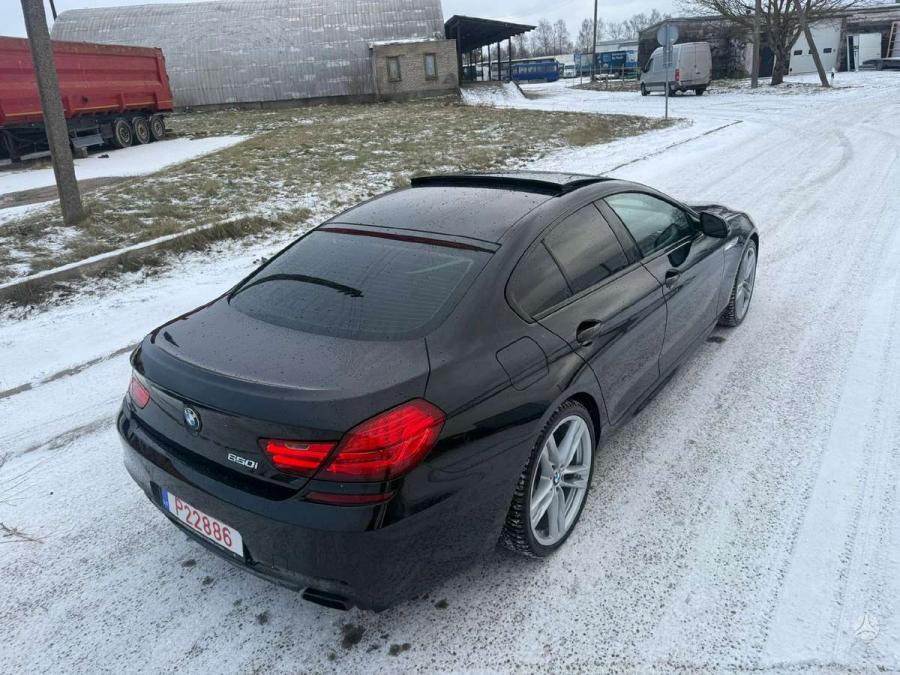 Black BMW 650 2016 in Marijampole, with an engine capacity of 4.40 L and mileage of 170 thousand km for 17499 €, photo 7 on AUTOMOTO.COM.LV