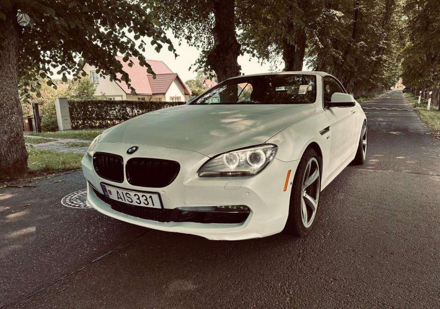 White BMW 650 2012 in Vilnius, with an engine capacity of 4.40 L and mileage of 126 thousand km for 15450 €, photo 1 on AUTOMOTO.COM.LV