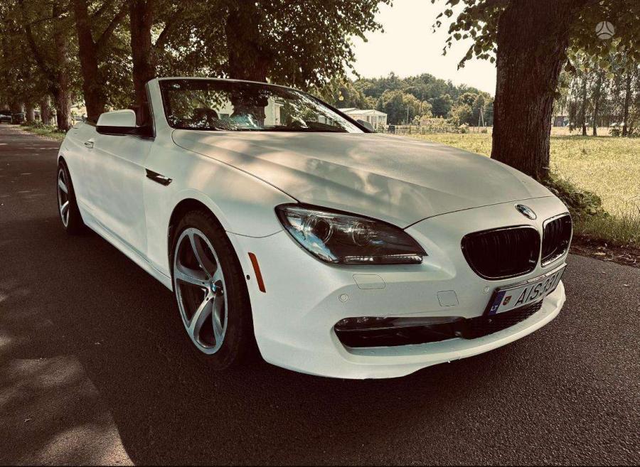 White BMW 650 2012 in Vilnius, with an engine capacity of 4.40 L and mileage of 126 thousand km for 15450 €, photo 4 on AUTOMOTO.COM.LV
