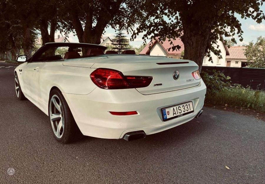 White BMW 650 2012 in Vilnius, with an engine capacity of 4.40 L and mileage of 126 thousand km for 15450 €, photo 7 on AUTOMOTO.COM.LV