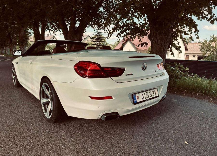 White BMW 650 2012 in Vilnius, with an engine capacity of 4.40 L and mileage of 126 thousand km for 15450 €, photo 10 on AUTOMOTO.COM.LV