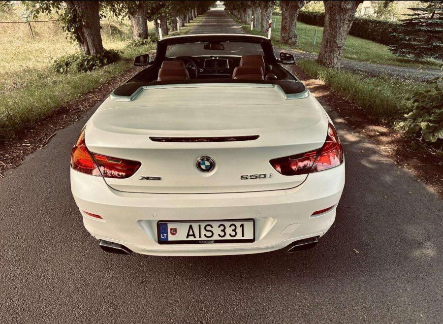 White BMW 650 2012 in Vilnius, with an engine capacity of 4.40 L and mileage of 126 thousand km for 15450 €, photo 11 on AUTOMOTO.COM.LV