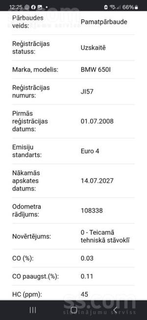 Белый БМВ 650 2008 в Елгава, объемом двигателя 4.80 л и пробегом 108 тыс. км за 14500 €, фото 19 на AUTOMOTO.COM.LV