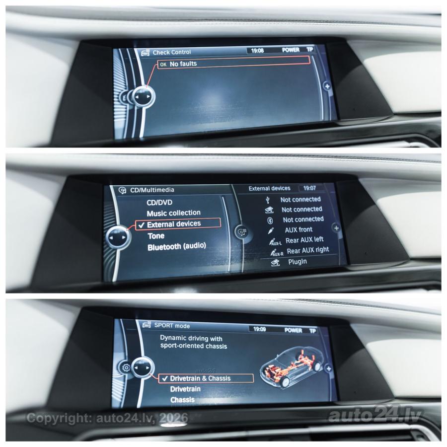 Black BMW 7 Series 2012 in Tallinn, with an engine capacity of 3.00 L and mileage of 240 thousand km for 12990 €, photo 28 on AUTOMOTO.COM.LV