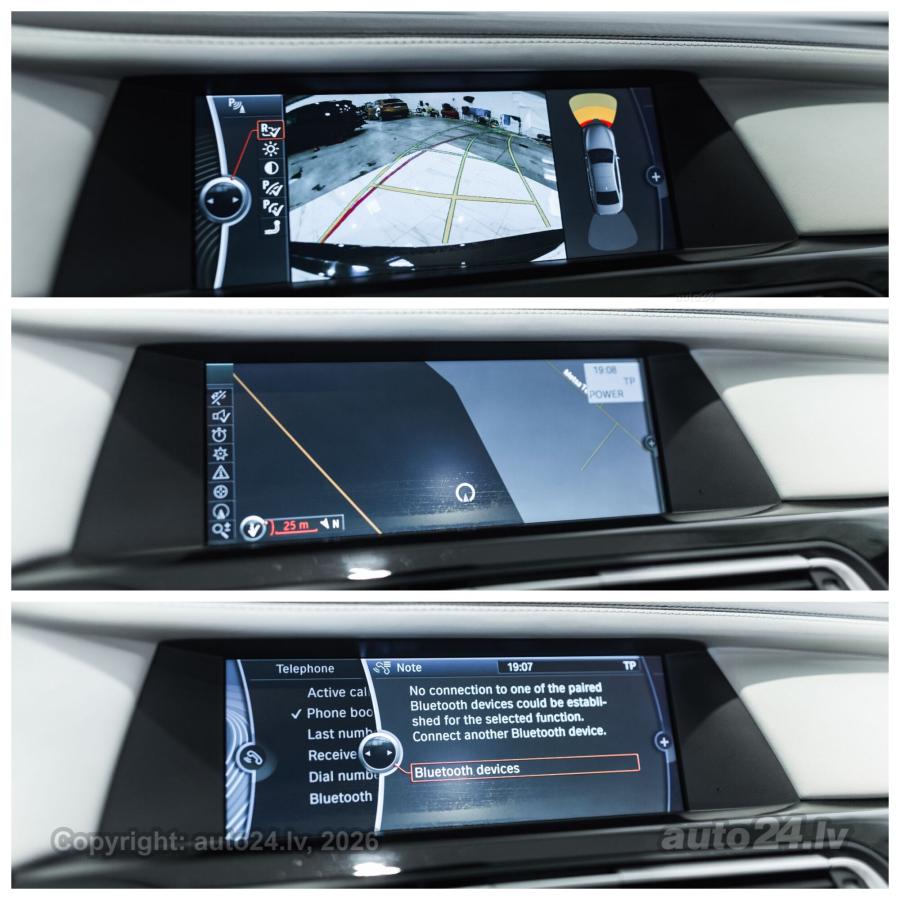 Black BMW 7 Series 2012 in Tallinn, with an engine capacity of 3.00 L and mileage of 240 thousand km for 12990 €, photo 29 on AUTOMOTO.COM.LV