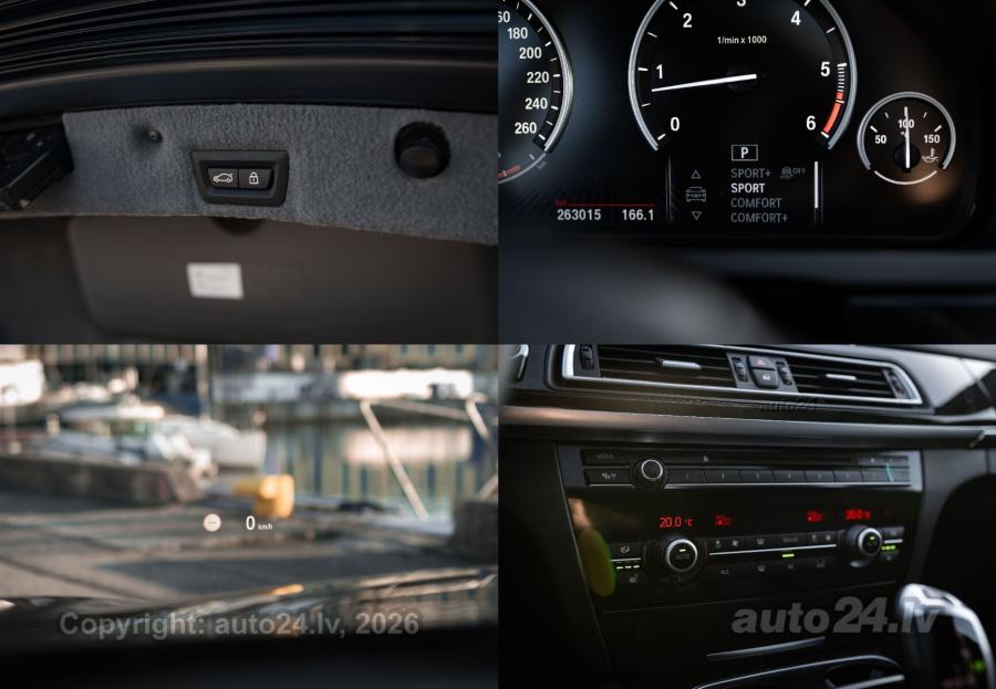 Black BMW 7 Series 2012 in Tallinn, with an engine capacity of 3.00 L and mileage of 263 thousand km for 16999 €, photo 17 on AUTOMOTO.COM.LV
