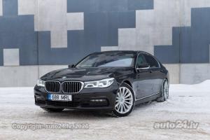 Melns BMW 7 Series 2016 Tallina, ar dzinēja tilpumu 3.00 L un nobraukumu 262 tūkst. km par 24449 €, foto  vietnē AUTOMOTO.COM.LV