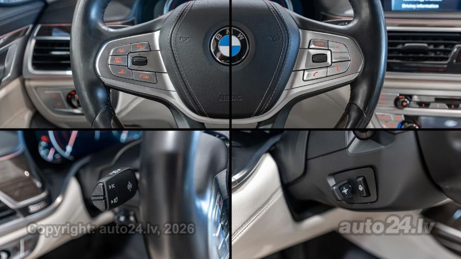 Black BMW 7 Series 2016 in Tallinn, with an engine capacity of 2.99 L and mileage of 120 thousand km for 32990 €, photo 9 on AUTOMOTO.COM.LV