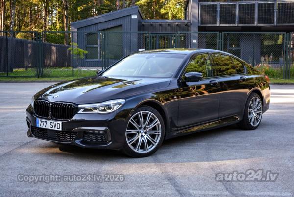 Black BMW 7 Series 2016 in Tallinn, with an engine capacity of 3.00 L and mileage of 228 thousand km for 29500 €, photo 2 on AUTOMOTO.COM.LV
