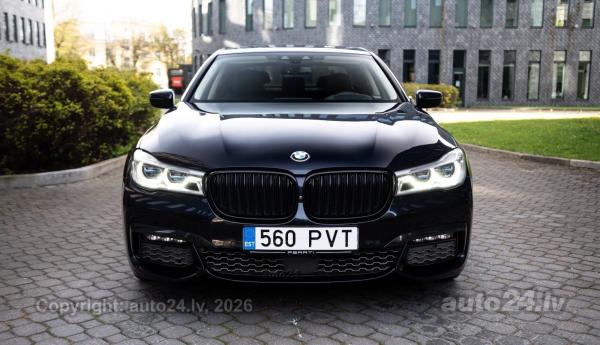 Black BMW 7 Series 2017 in Tallinn, with an engine capacity of 3.00 L and mileage of 111 thousand km for 32000 €, photo 5 on AUTOMOTO.COM.LV