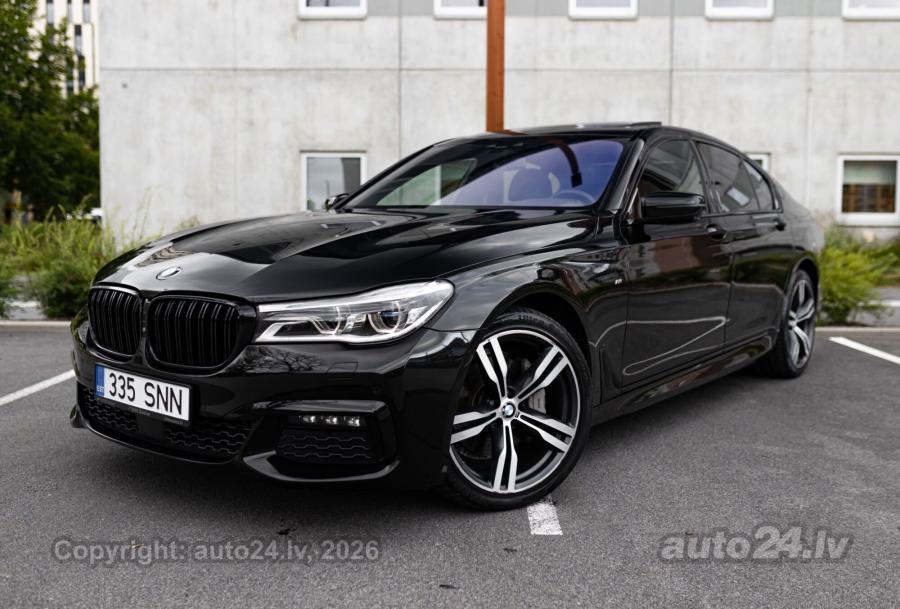 Black BMW 7 Series 2017 in Tallinn, with an engine capacity of 3.00 L and mileage of 214 thousand km for 25999 €, photo 3 on AUTOMOTO.COM.LV