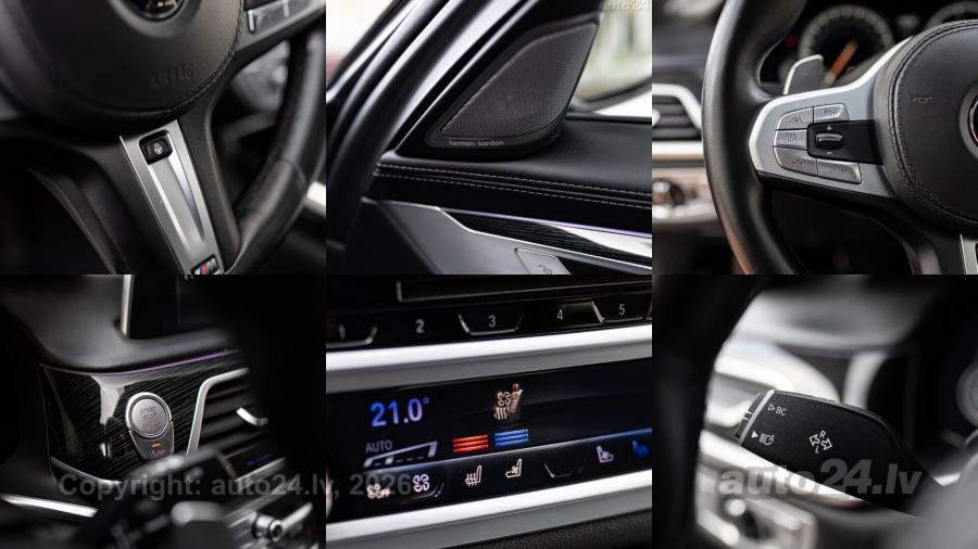 Black BMW 7 Series 2017 in Tallinn, with an engine capacity of 3.00 L and mileage of 214 thousand km for 25999 €, photo 14 on AUTOMOTO.COM.LV