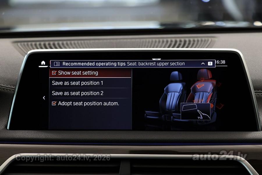 Black BMW 7 Series 2019 in Tallinn, with an engine capacity of 3.00 L and mileage of 88 thousand km for 42995 €, photo 22 on AUTOMOTO.COM.LV