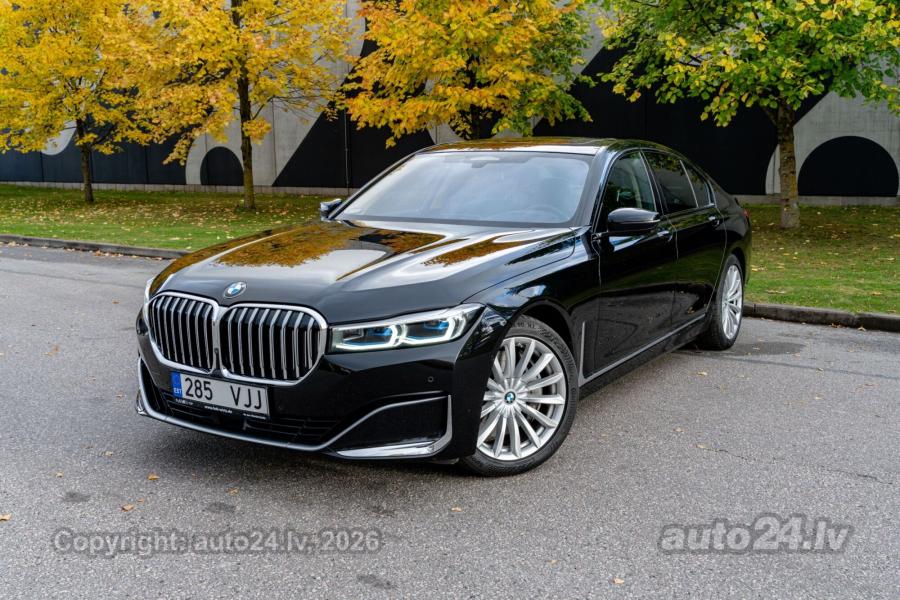 Black BMW 7 Series 2022 in Tallinn, with an engine capacity of 3.00 L and mileage of 59 thousand km for 59400 €, photo 1 on AUTOMOTO.COM.LV