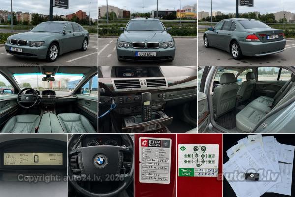 Green BMW 7 Series 2001 in Tallinn, with an engine capacity of 4.40 L and mileage of 297 thousand km for 2999 €, photo 1 on AUTOMOTO.COM.LV