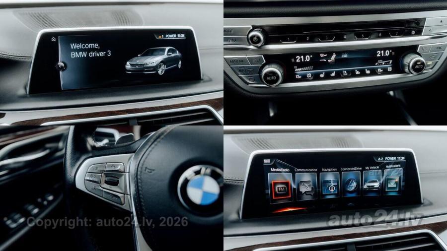 Grey BMW 7 Series 2016 in Tallinn, with an engine capacity of 3.00 L and mileage of 150 thousand km for 29900 €, photo 12 on AUTOMOTO.COM.LV