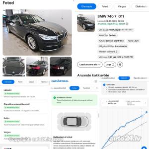 БМВ 7 Серия 2017 в Таллин, объемом двигателя 2.00 л и пробегом 190 тыс. км за 19990 €, фото 29 на AUTOMOTO.COM.LV