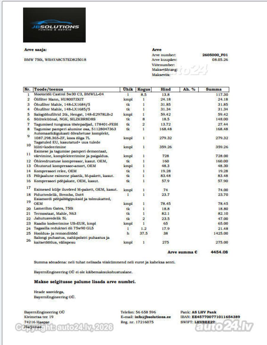 Balts BMW 7 Series 2014 Tallina, ar dzinēja tilpumu 4.40 L un nobraukumu 215 tūkst. km par 19800 €, foto 31 vietnē AUTOMOTO.COM.LV