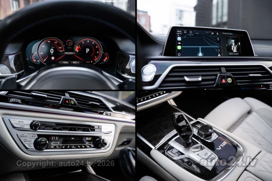 White BMW 7 Series 2016 in Tallinn, with an engine capacity of 4.40 L and mileage of 118 thousand km for 33900 €, photo 14 on AUTOMOTO.COM.LV