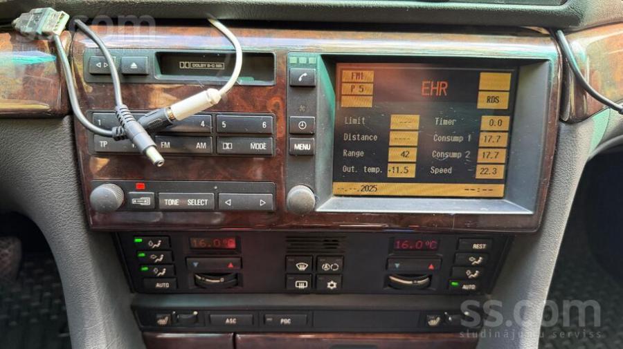 Black BMW 728 1996 in Riga, with an engine capacity of 2.80 L and mileage of 0 thousand km for 4199 €, photo 16 on AUTOMOTO.COM.LV