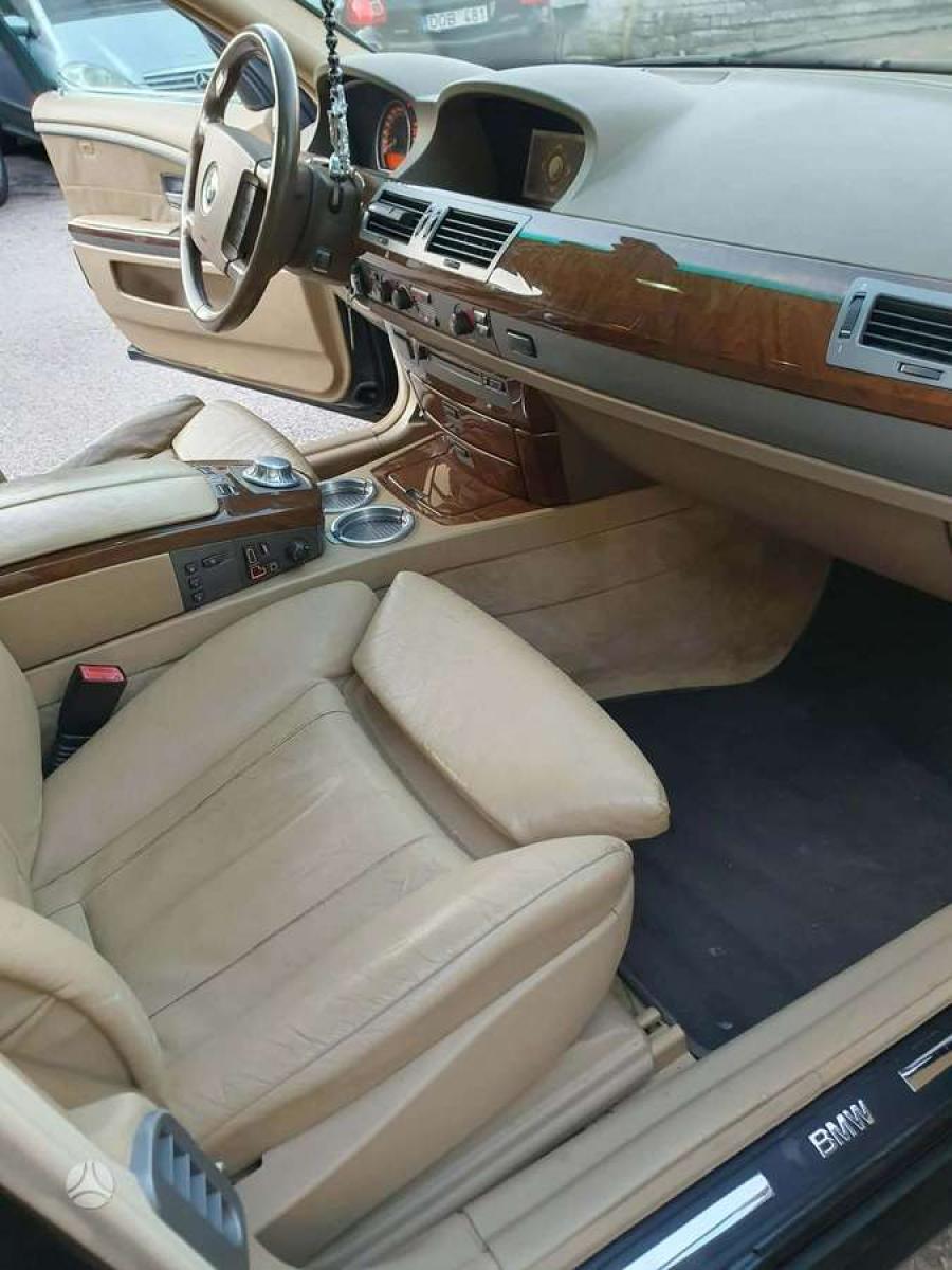 Black BMW 730 2003 in Vilnius, with an engine capacity of 3.00 L and mileage of 414 thousand km for 2950 €, photo 8 on AUTOMOTO.COM.LV