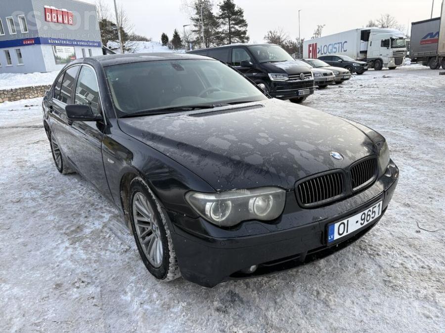 Black BMW 730 2003 in Rezekne, with an engine capacity of 3.00 L and mileage of 670 thousand km for 2700 €, photo 6 on AUTOMOTO.COM.LV