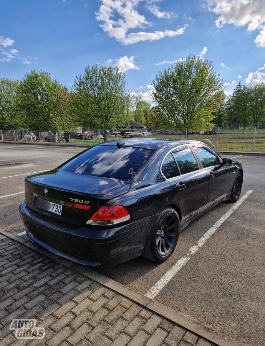 Black BMW 730 2003 in Marijampole, with an engine capacity of 3.00 L and mileage of 269 thousand km for 3500 €, photo 6 on AUTOMOTO.COM.LV