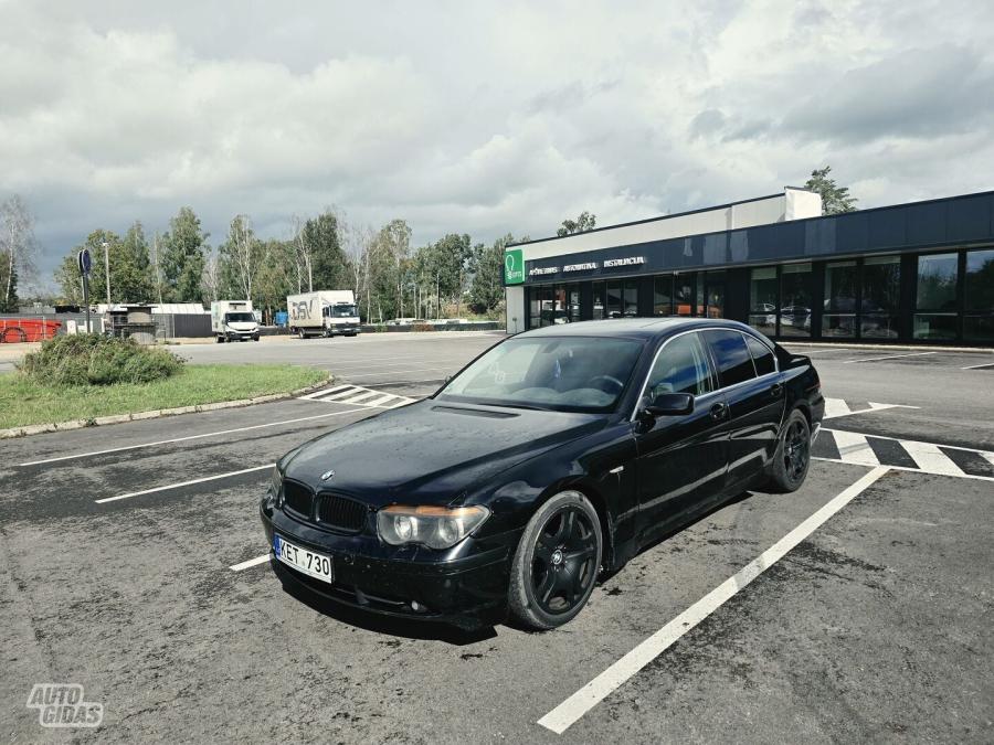 Melns BMW 730 2004 Kauņa, ar dzinēja tilpumu 3.00 L un nobraukumu 470 tūkst. km par 1999 €, foto 1 vietnē AUTOMOTO.COM.LV