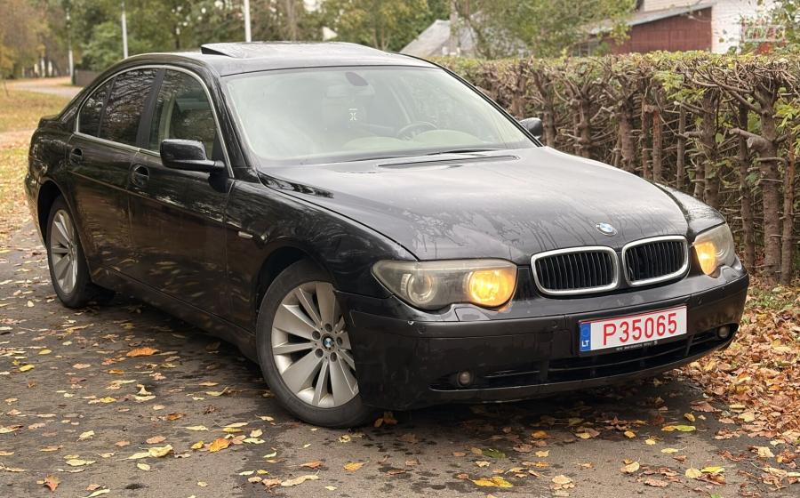 Black BMW 730 2004 in Vilnius, with an engine capacity of 3.00 L and mileage of 550 thousand km for 1000 €, photo 1 on AUTOMOTO.COM.LV