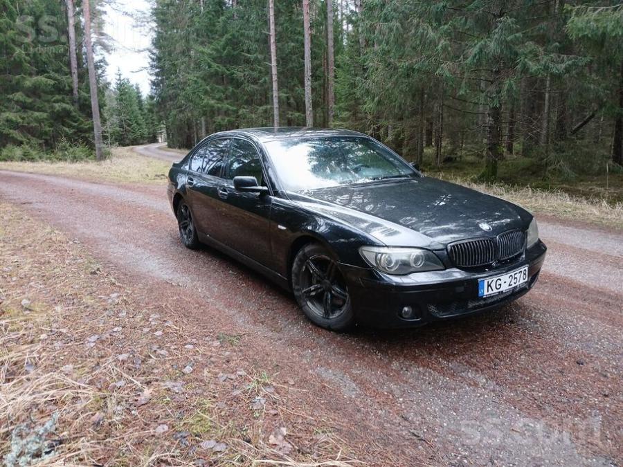 Melns BMW 730 2007 Ventspils, ar dzinēja tilpumu 3.00 L un nobraukumu 350 tūkst. km par 4700 €, foto 1 vietnē AUTOMOTO.COM.LV