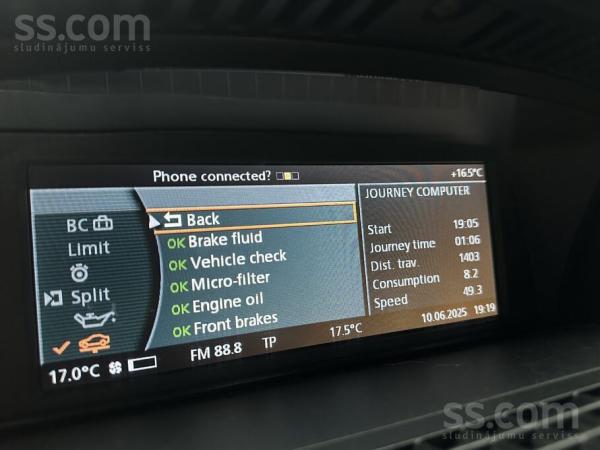 Black BMW 730 2007 in Jelgava, with an engine capacity of 3.00 L and mileage of 309 thousand km for 5650 €, photo 10 on AUTOMOTO.COM.LV