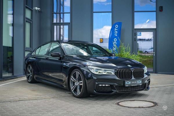 Black BMW 730 2016 in Kaunas, with an engine capacity of 2.99 L and mileage of 287 thousand km for 22950 €, photo 1 on AUTOMOTO.COM.LV