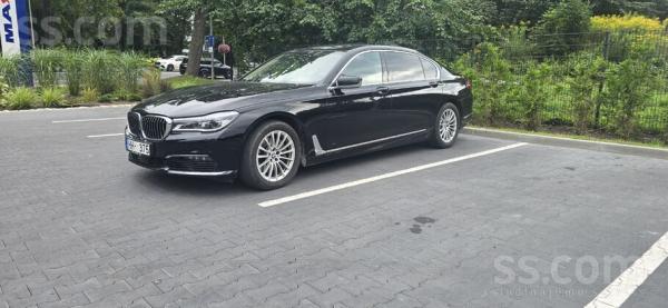 Black BMW 730 2016 in Riga, with an engine capacity of 3.00 L and mileage of 184 thousand km for 28500 €, photo 1 on AUTOMOTO.COM.LV